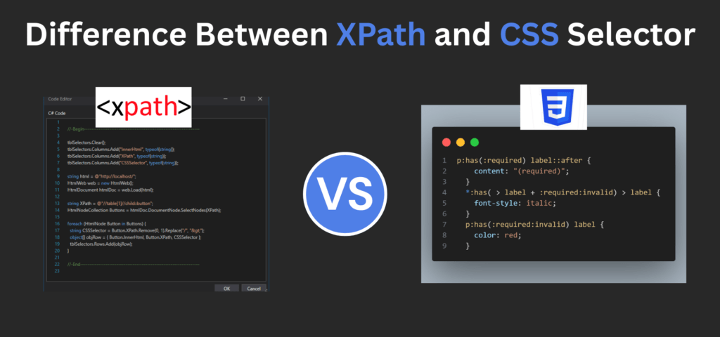 Difference Between XPath and CSS Selector